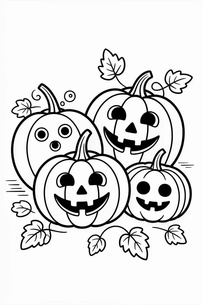 25+ Halloween Pumpkin Coloring Pages for Kids & Adults 🎃
