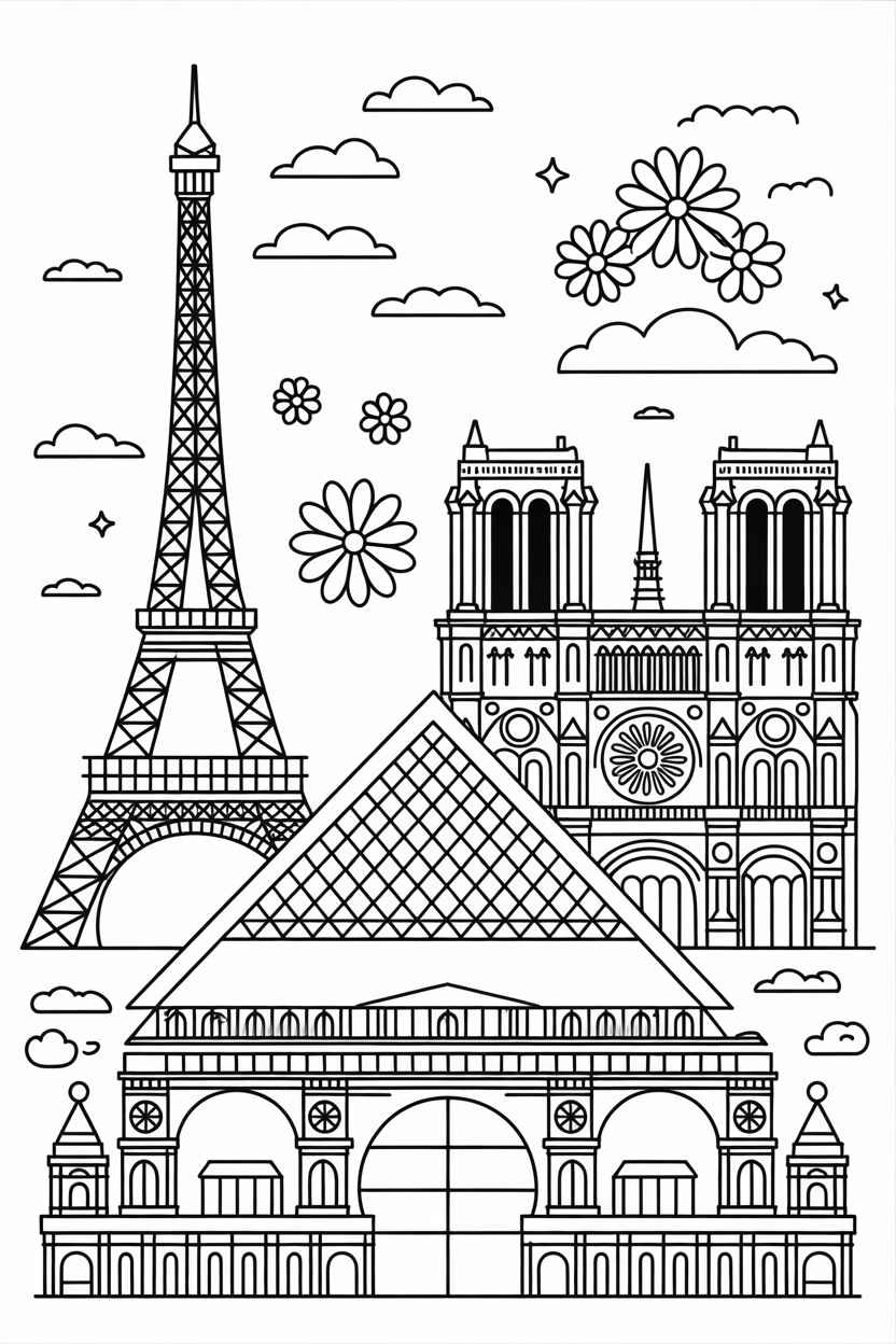 France Coloring Pages: Free Printables, Maps, Flags, and Cultural Fun ...