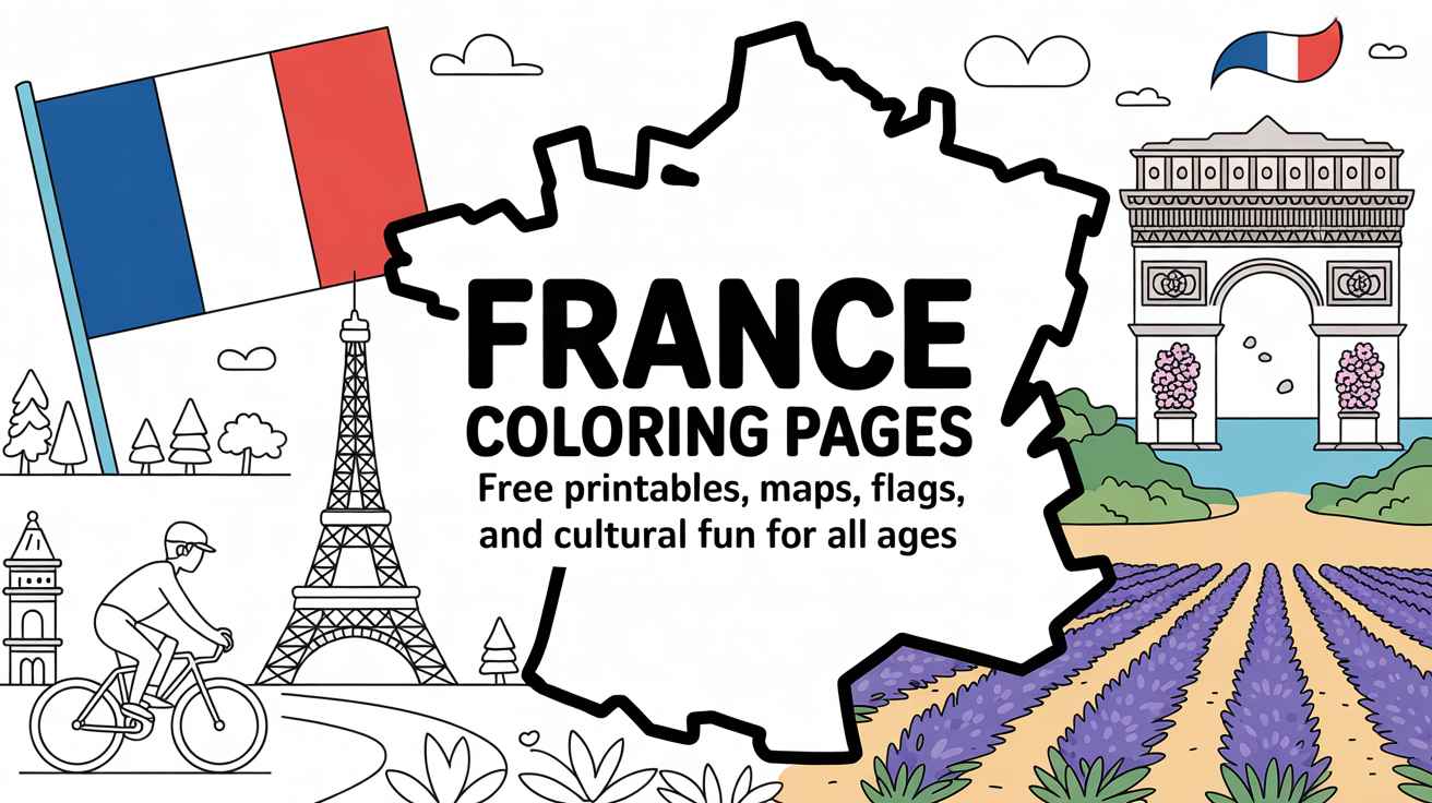 France Coloring Pages: Free Printables, Maps, Flags, and Cultural Fun ...