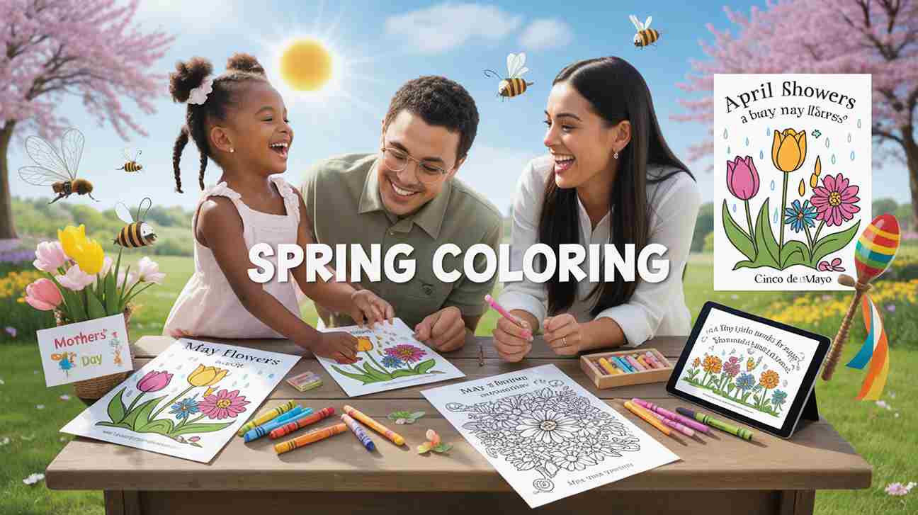 🎨 35+ Free Printable May Coloring Pages for Kids & Adults (2025!) 🌸