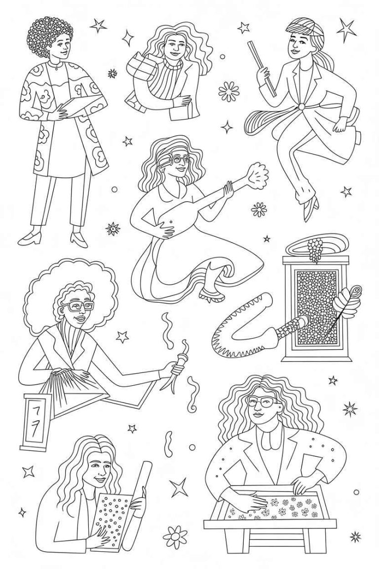 50+ Women History Month Coloring Pages (Free Printables, PDF & Fun Ideas)