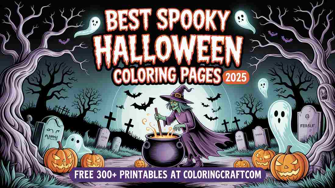 2025’s Best Spooky Halloween Coloring Pages: Free 300+ Printables