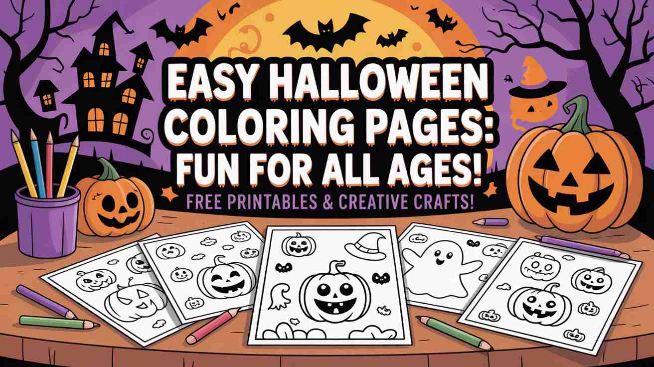 50+ Easy Halloween Coloring Pages for Kids & Adults to Enjoy