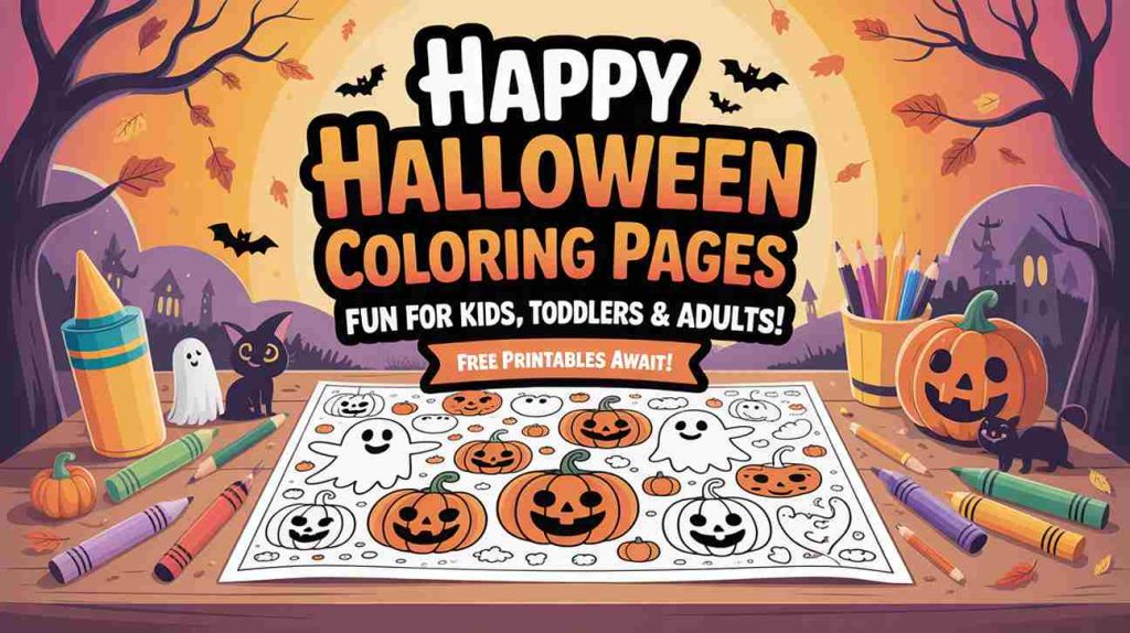 33+ Simple Halloween Coloring Pages for Toddlers & Preschoolers