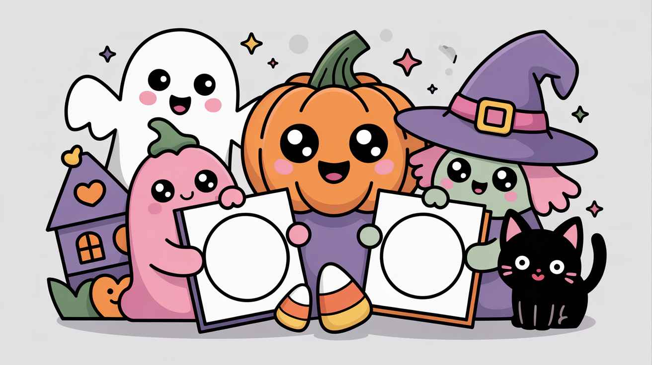 Kawaii Halloween Coloring Pages: Free Cute Printables for All 🎃