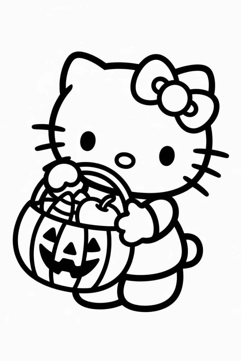 FREE Hello Kitty Halloween Coloring Pages 🎃 | Print 100+ PDFs