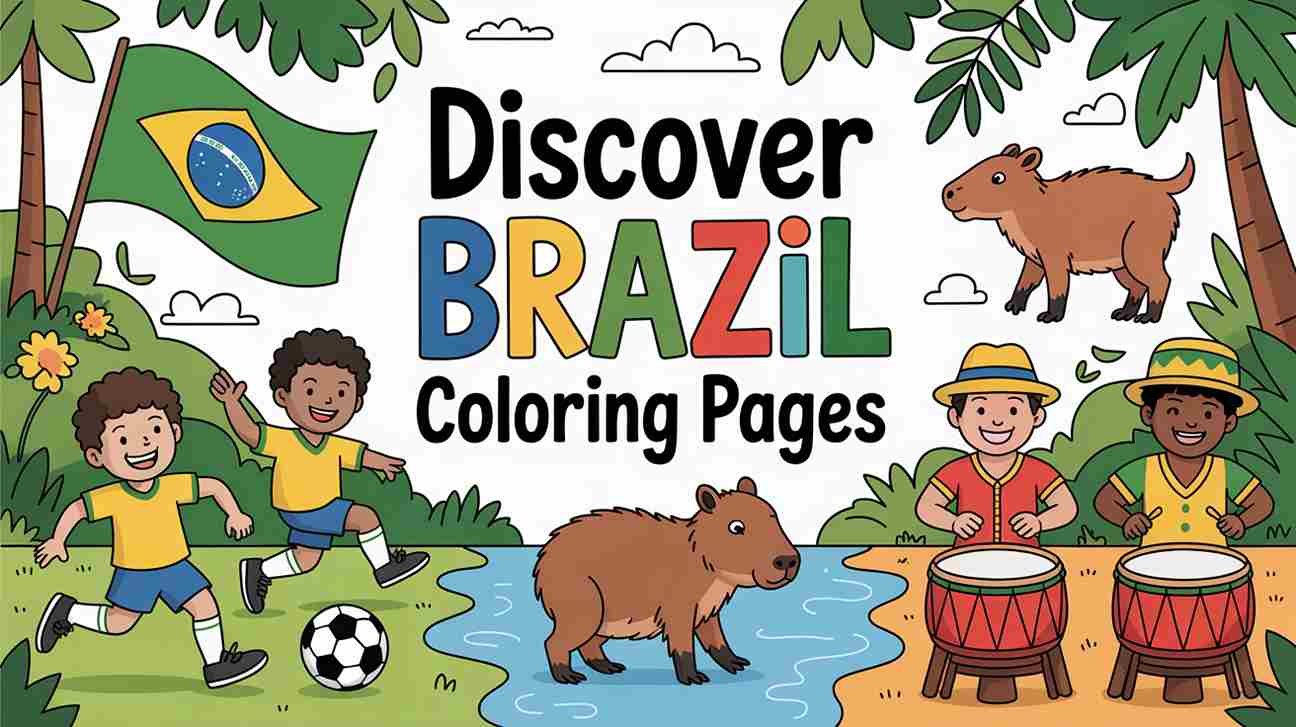 🖍️ 60 Free Brazil Coloring Pages | Print Bold & Beautiful Designs! 🇧🇷