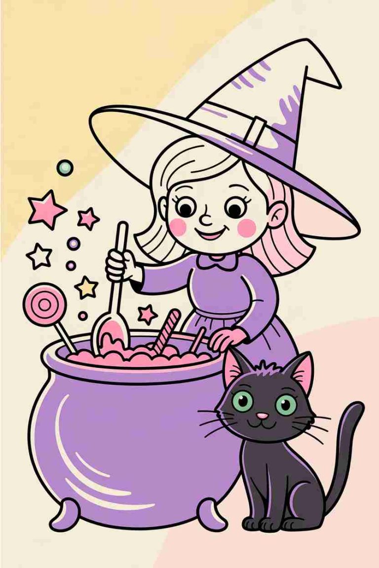 🎃 100+ Free Printable Halloween Witch Coloring Pages for Kids