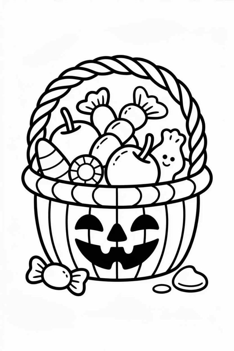 50+ Halloween Candy Coloring Pages – Free Printables