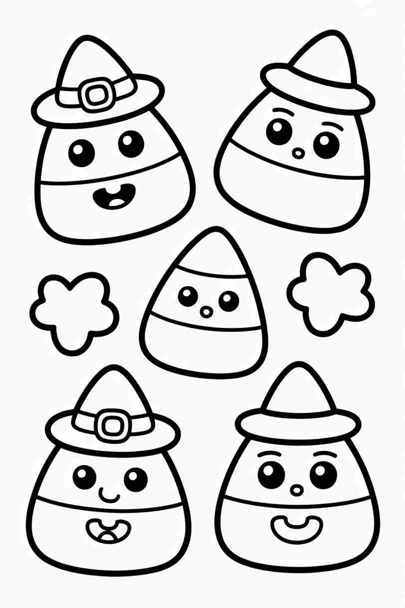 50+ Halloween Candy Coloring Pages – Free Printables
