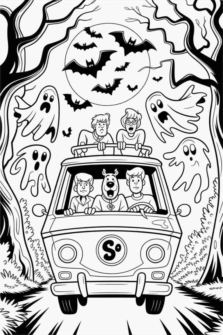 50+ Free Scooby-Doo Halloween Coloring Pages 🎃 Printable Fun