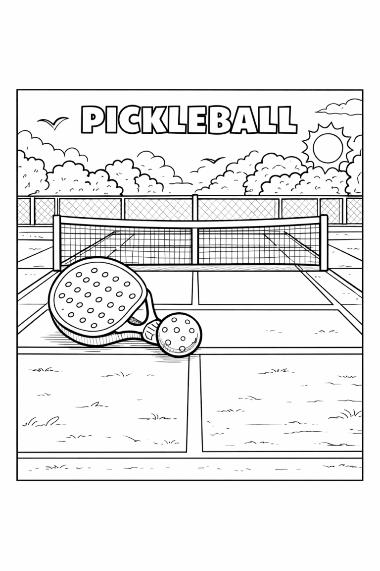 Sports-Themed Colouring Pages with Courts 2026
